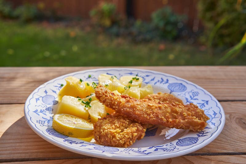 Breaded and Deep Fried Crispy Cod Fish Fillet. Stock Photo - Image of ...