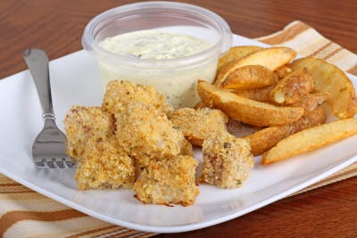 Breaded Fish Nuggets stock image. Image of fish, fries - 17888877
