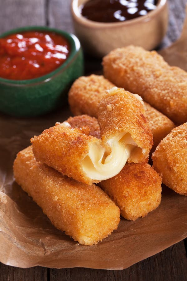 Breaded Mozzarella Cheese Sticks Stock Image - Image of fast, cheese ...