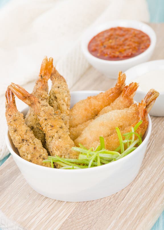 Breaded Prawns stock photo. Image of fried, party, prawns - 64051578