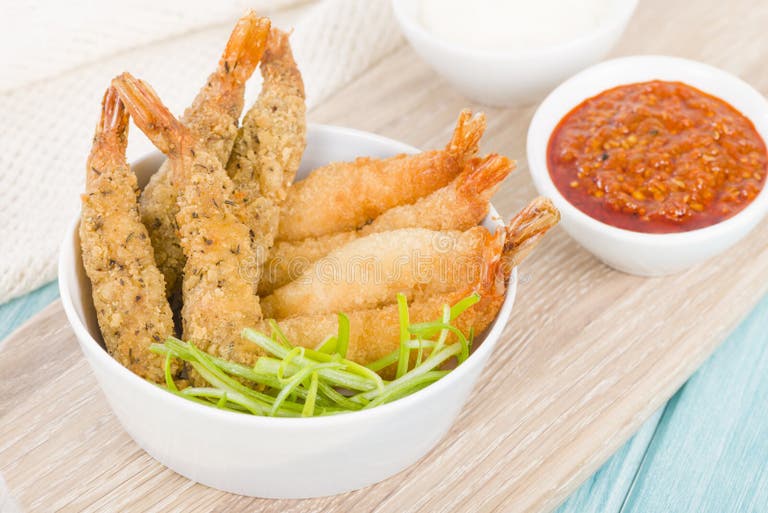 Breaded Prawns stock photo. Image of crunchy, deep, coated - 64051598