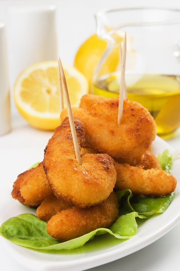 Breaded Shrimp stock image. Image of gold, cook, drinks - 7574401