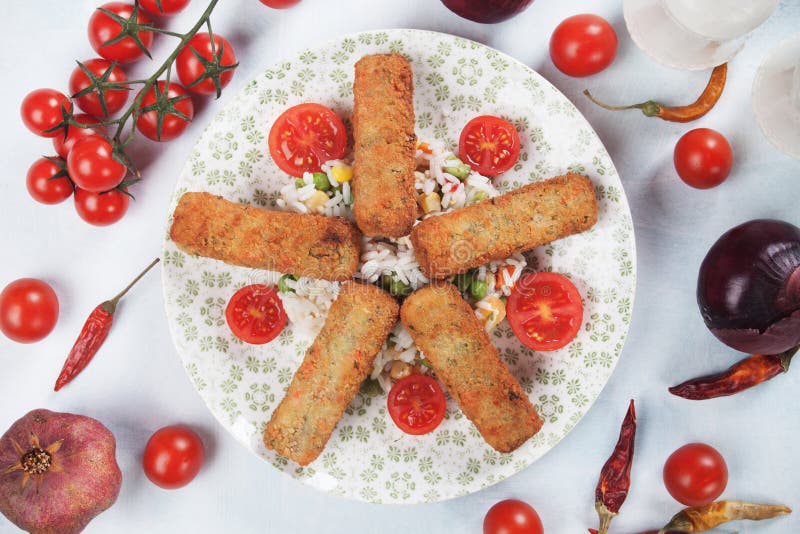 Breaded veggie sticks stock photo. Image of food, vegetable - 75215610