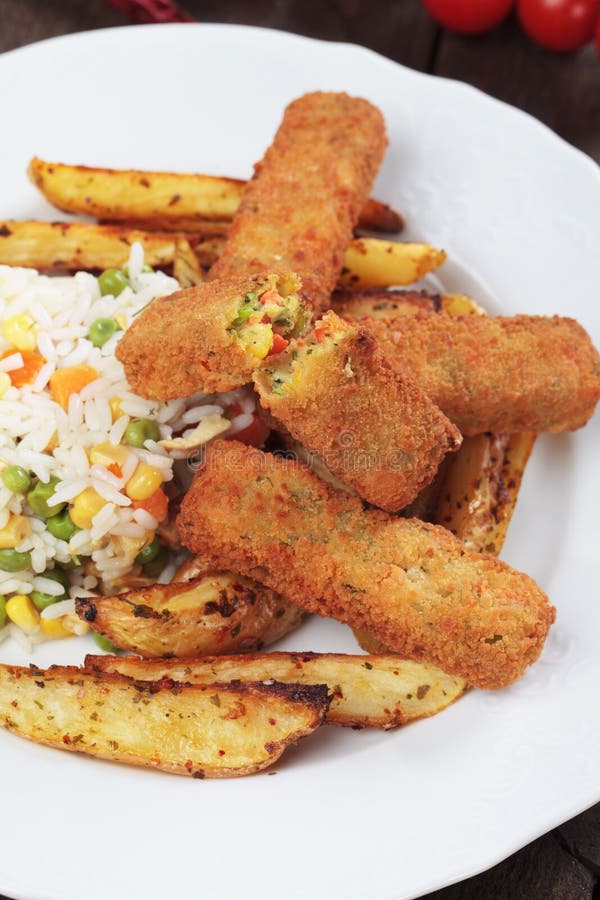 Breaded veggie sticks stock photo. Image of veggie, fried - 78643464