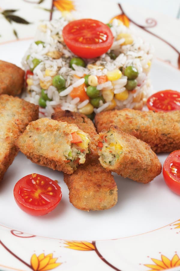 Breaded veggie sticks stock image. Image of food, rice - 75215527