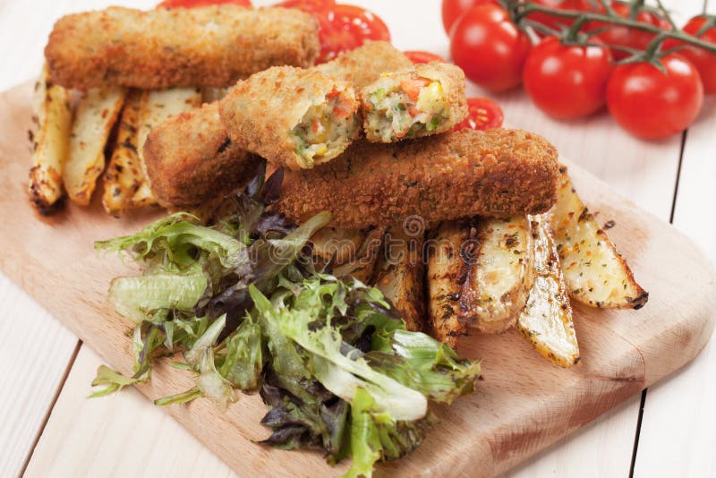 Breaded veggie sticks stock image. Image of vegetable - 75215141