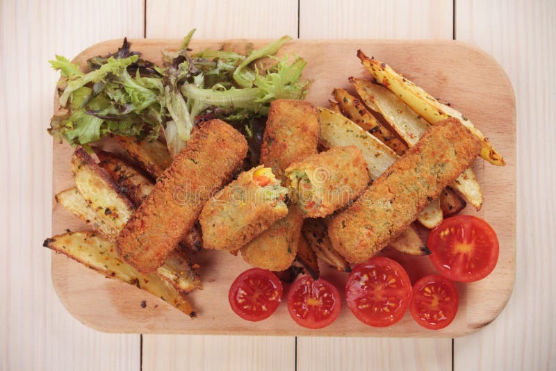 Breaded veggie sticks stock photo. Image of croquette - 78643446