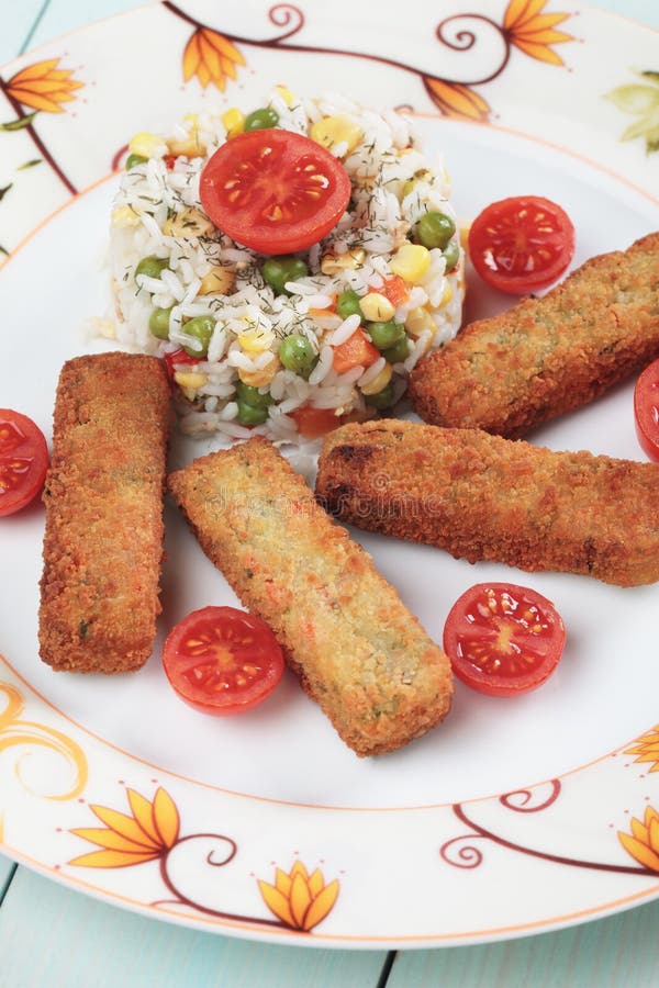 Breaded veggie sticks stock photo. Image of vertical - 75213732