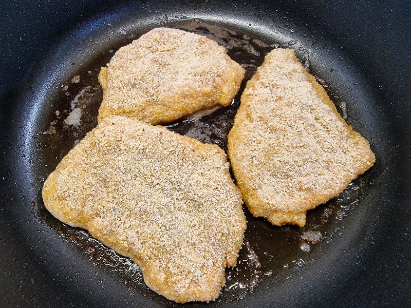 Breaded wiener schnitzel stock image. Image of homemade - 278175401