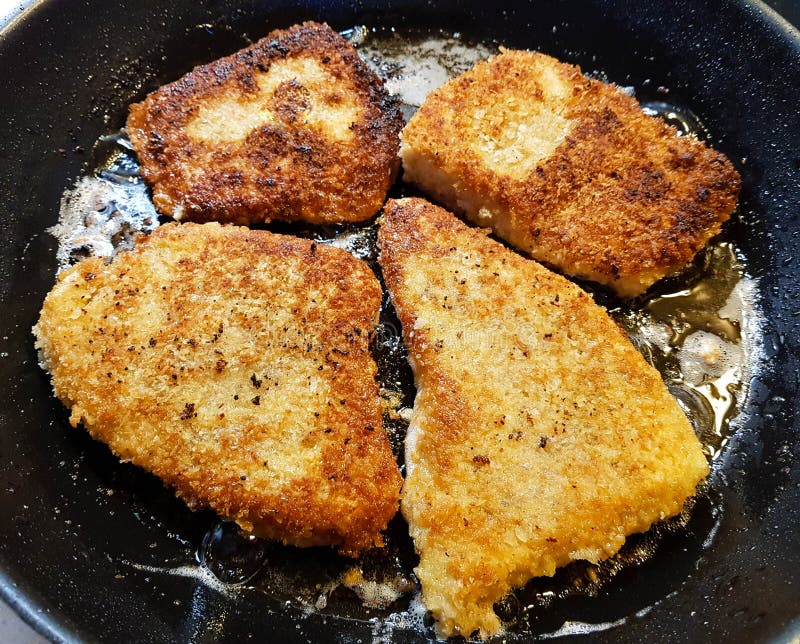 Breaded wiener schnitzel stock photo. Image of homemade - 278175274