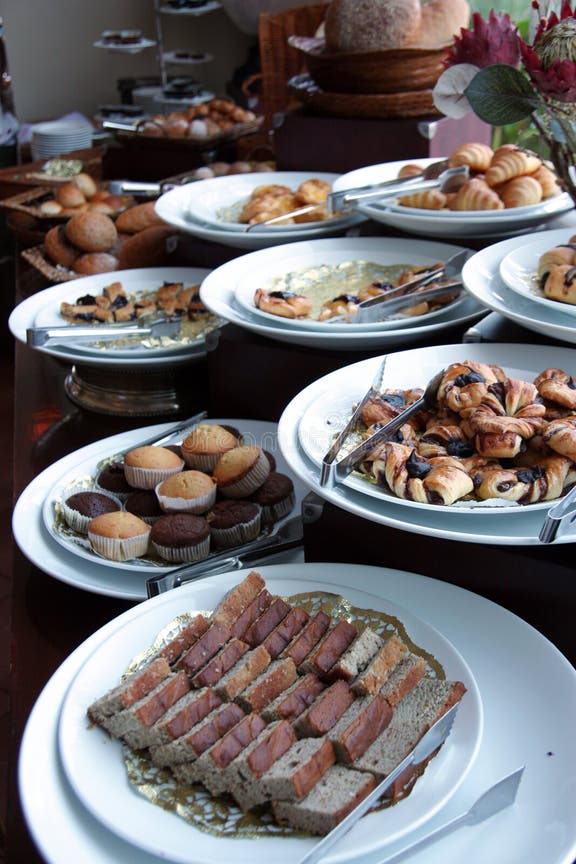 Breads at buffet breakfast stock photo. Image of bakery - 9479752