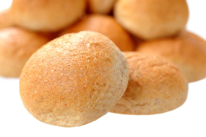 Round breads stock image. Image of soft, isolated, wheat - 34922369