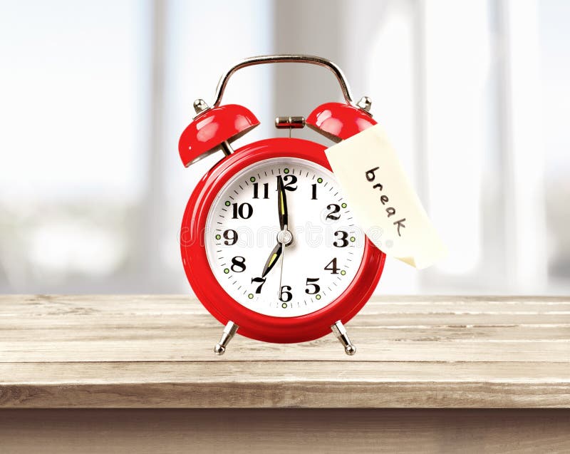 Break Coffee Resting Clock Time Lunch Alarm Clock Stock Photos - Free ...