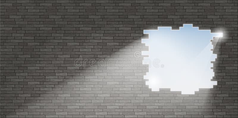 Break of brick wall stock illustration. Illustration of burst - 9348437