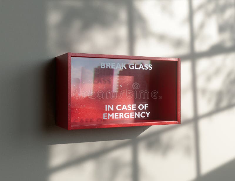 Break in Case of Emergency Red Box Stock Illustration - Illustration of ...
