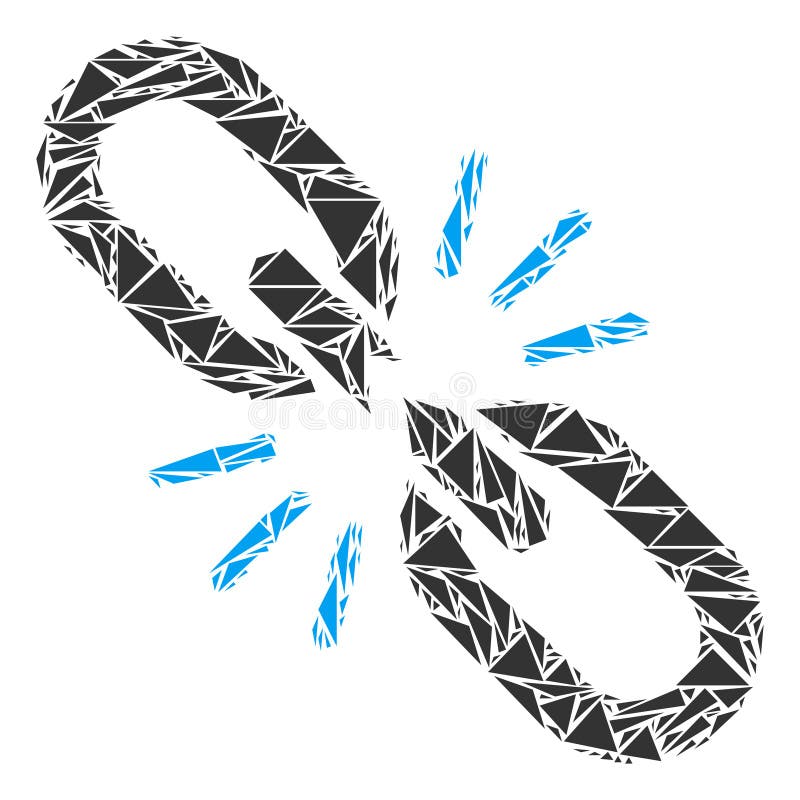 Break Chain Link Collage of Triangles Stock Vector - Illustration of ...