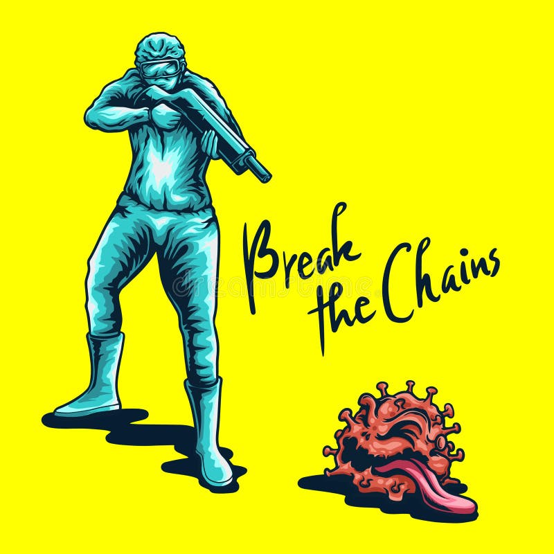 Break the Chains Illustration Stock Vector - Illustration of costume ...