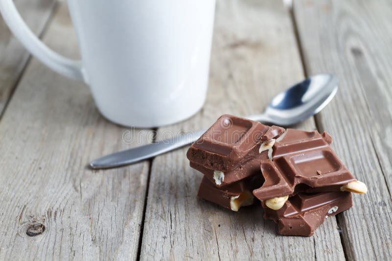 Break with chocolate stock photo. Image of creamy, breakfast - 30606396