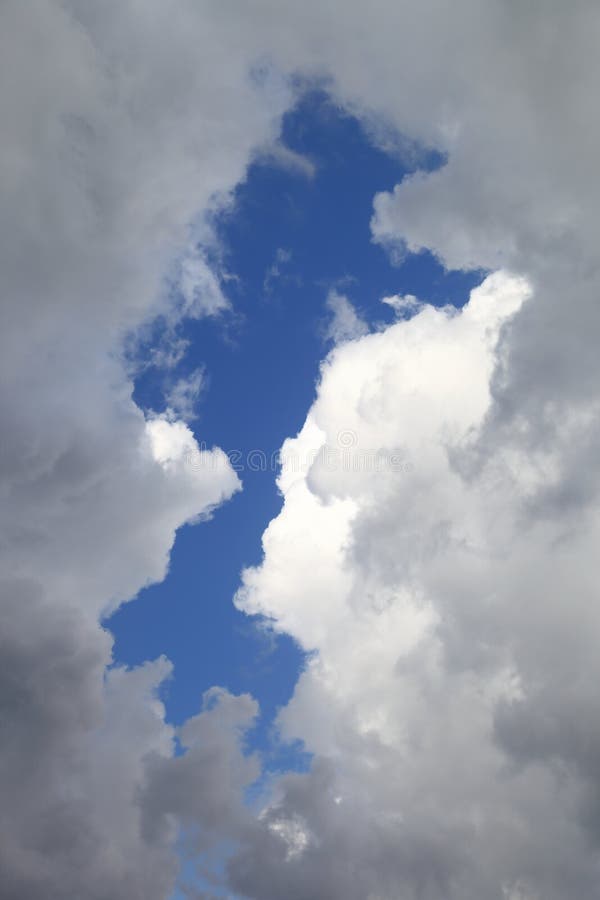 A break in the clouds stock image. Image of cloudscape - 169859213