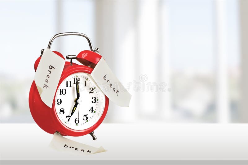Break stock photo. Image of time, alarm, reminder, clock - 58616158
