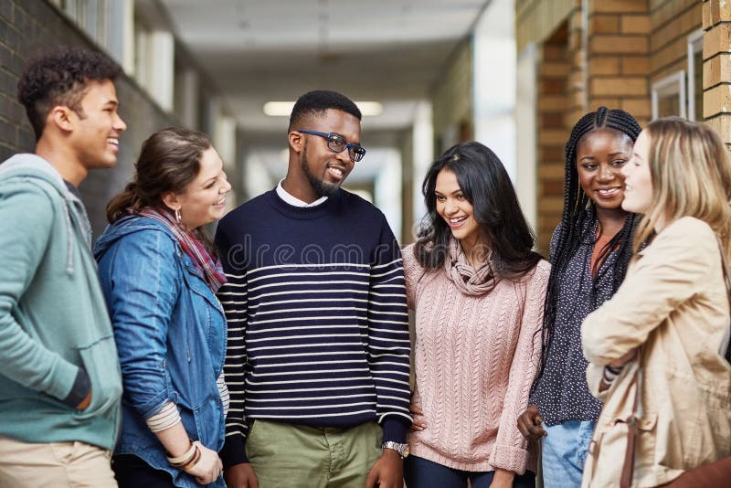 Break, Corridor and Students Talking for Learning, Research Study and ...
