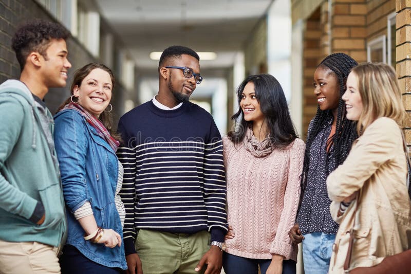 Break, Corridor and Students in University Talking for Learning ...