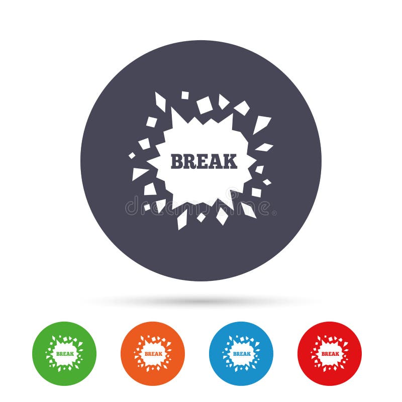Break it. Cracked Hole Icon. Smashed Wall. Stock Vector - Illustration ...