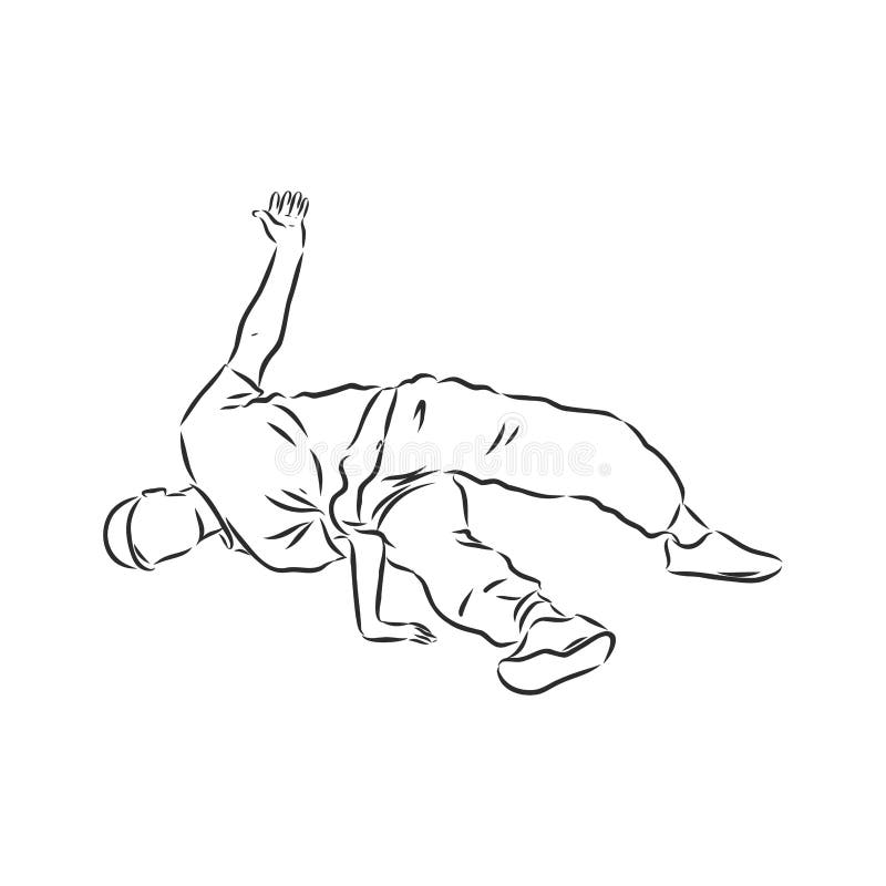 Break Dancer-continuous Line Drawing. Break Dance, Dancer, Vector ...
