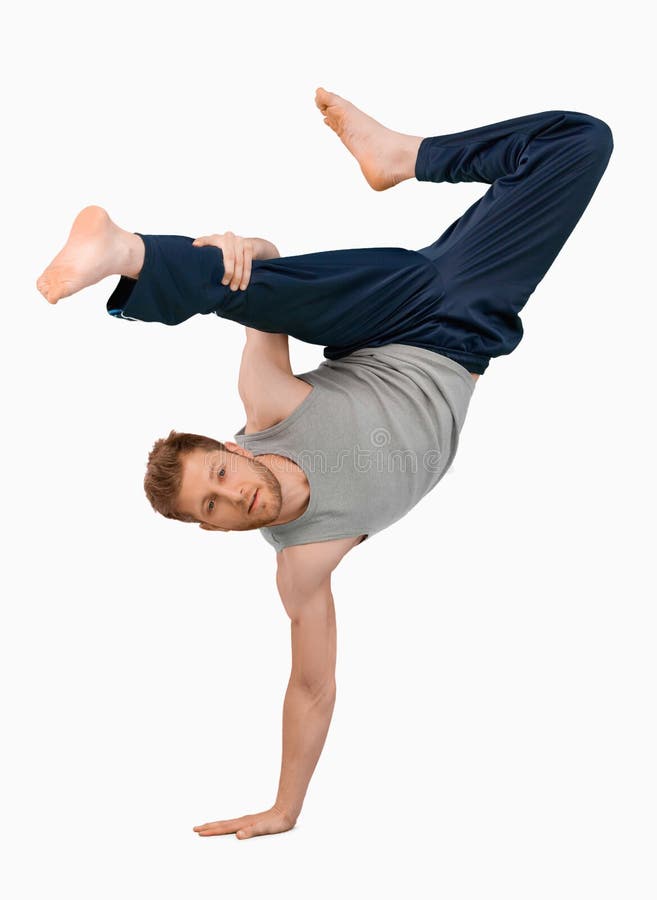 Break Dancer Doing An One Handed Handstand Stock Image - Image: 25336353