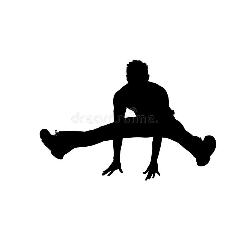 Break Dancer Silhouette [01] Stock Illustration - Illustration of black ...