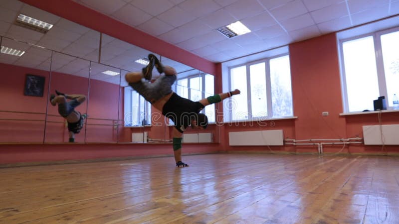 Break dancer in training. stock footage. Video of black - 84572410