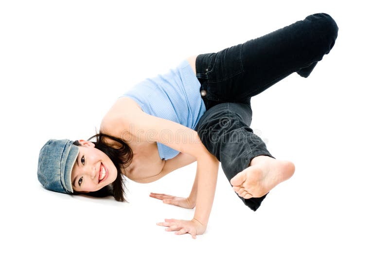 Break Dancing stock photo. Image of long, female, woman - 3688434