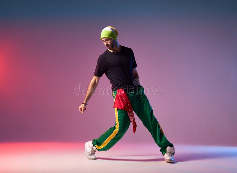 Break Danser Practicing in Studio Stock Image - Image of girl ...