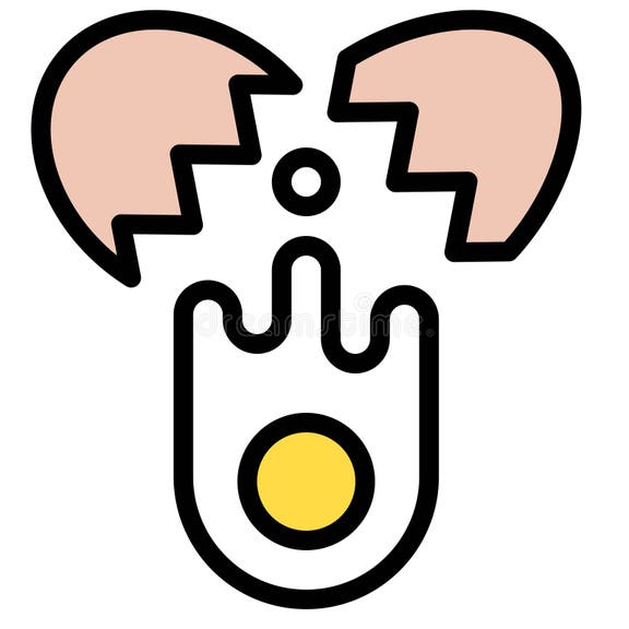 Break an Egg Icon, Bakery and Baking Related Vector Stock Vector ...