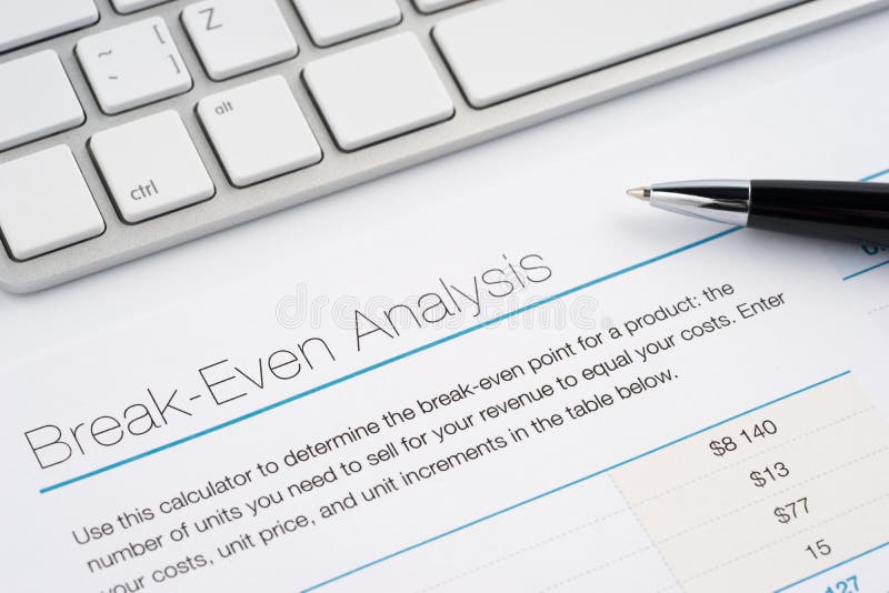 Break-even analysis stock image. Image of graph, equipment - 87801681