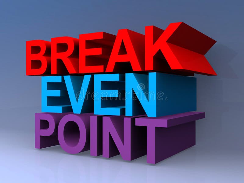 Break even point stock illustration. Illustration of device - 179713375