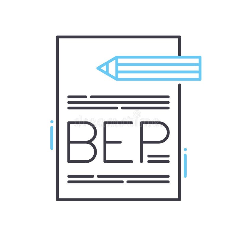 Break Even Point Line Icon, Outline Symbol, Vector Illustration ...