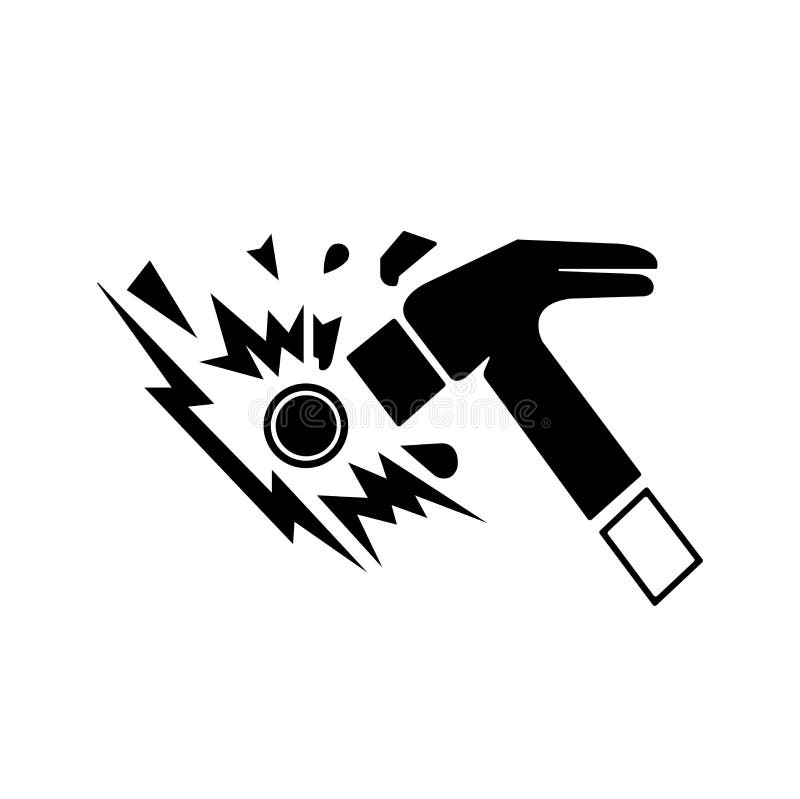 Break Glass Symbol Sign, Vector Illustration, Isolate on White ...