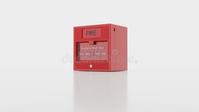 Break Glass Fire Alarm, 3d Rendering Illustration Stock Illustration ...