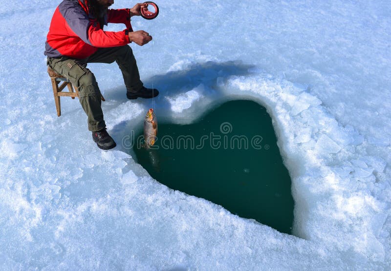 Break the Ice and Fish&Concept of Creative Fishing Editorial Stock ...