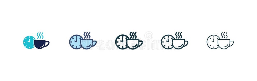 Break Icon Vector Set on White Background Stock Vector - Illustration ...