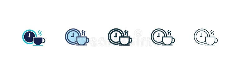 Break Icon (2) Vector Set on White Background Stock Vector ...