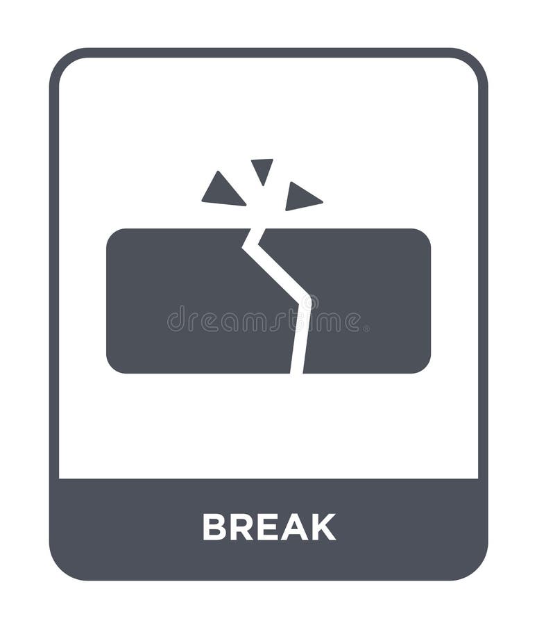 Break Icon in Trendy Design Style. Break Icon Isolated on White ...
