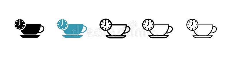 Break Icon (2) Vector Set on White Background Stock Vector ...