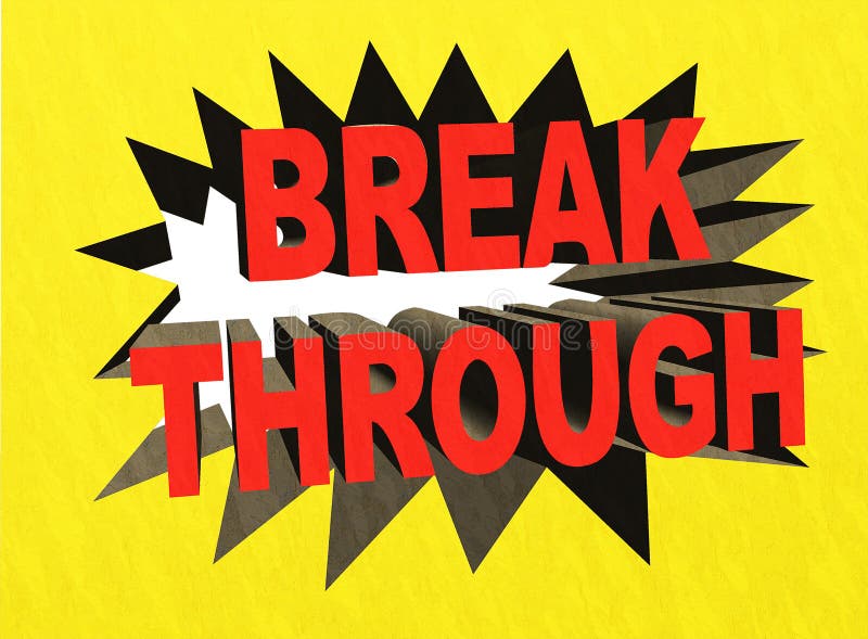 Break through stock image. Illustration of announcement - 44999133