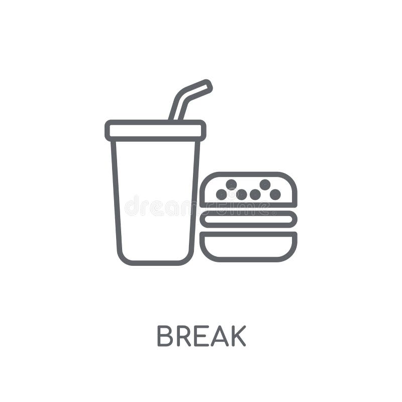 Break Linear Icon. Modern Outline Break Logo Concept on White Ba Stock ...