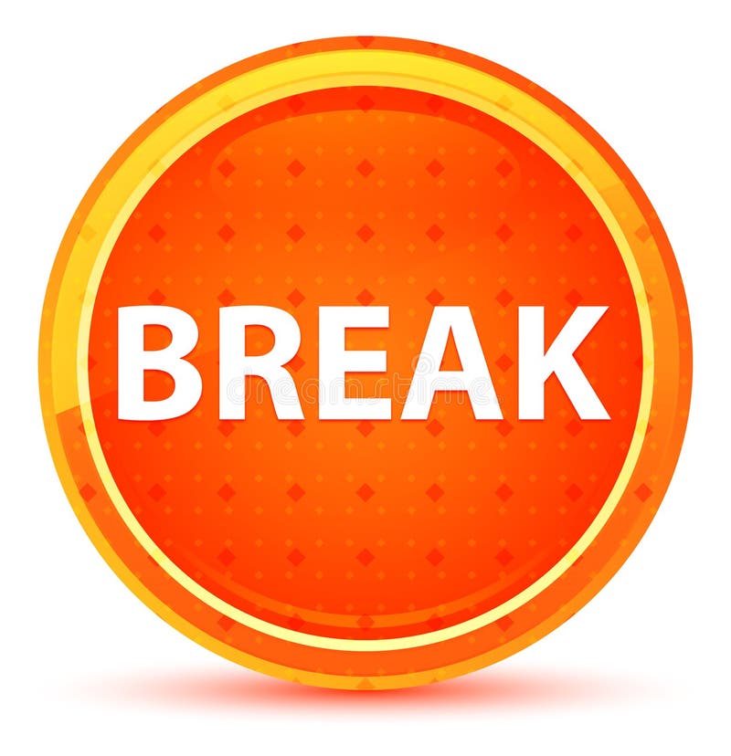 Break Natural Orange Round Button Stock Illustration - Illustration of ...