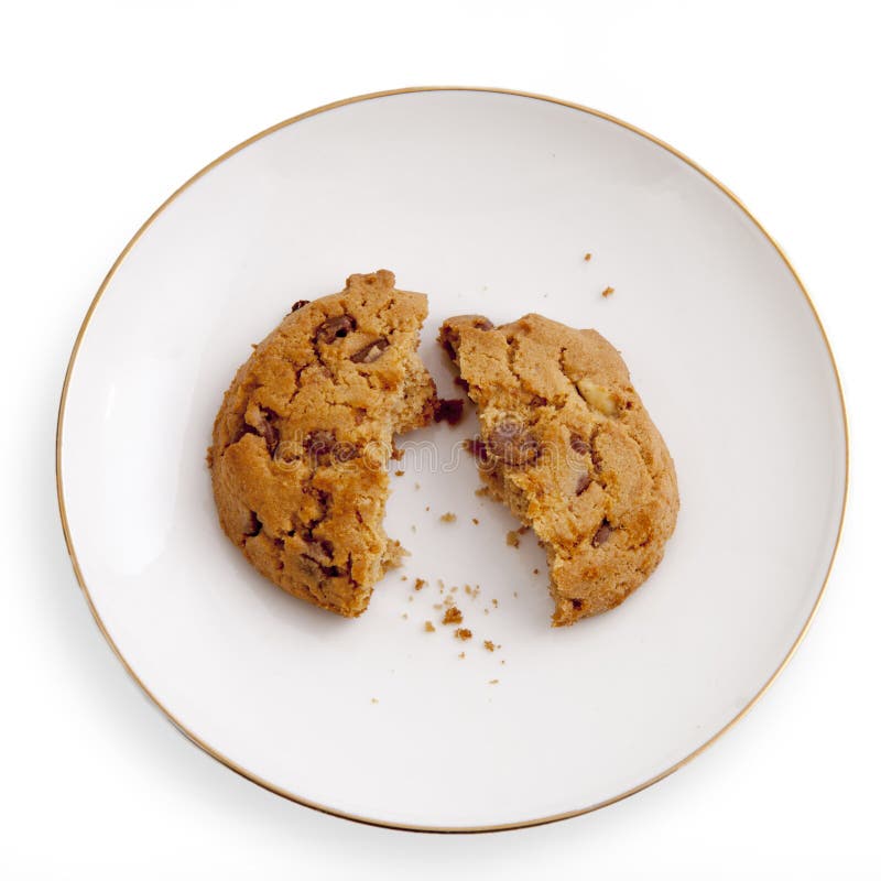 Break Oatmeal Cookies on a Saucer Stock Photo - Image of biscuit, brown ...
