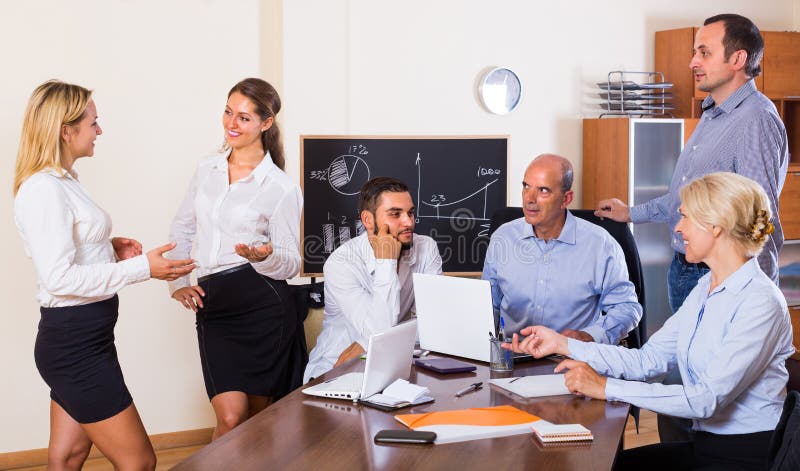 Break in office stock photo. Image of communication, inside - 61307362