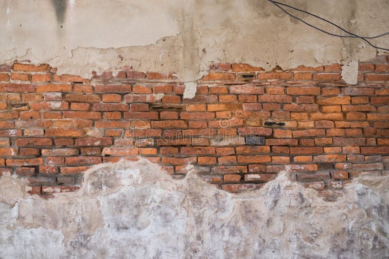 Break Old Brick Wall Texture Stock Image - Image of design, brown ...